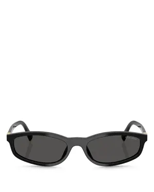Miu Miu Miu Regarde Oval Sunglasses - Black