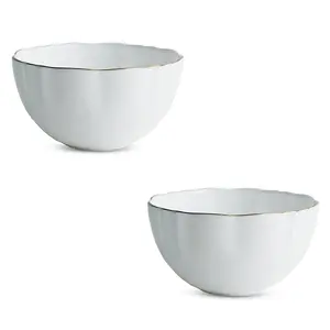 TWIG NEW YORK Amelie Brushed Fruit Dessert Bowl, Set Of 2 - Gold