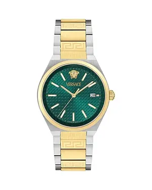Versace V-Auria Bracelet Watch 39mm Two Tone