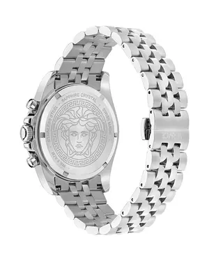 Versace Greca Chrono Wave Chronograph Watch - Gray/silver