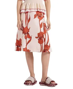 La DoubleJ Pareo Midi Skirt - Iris Dark Orange