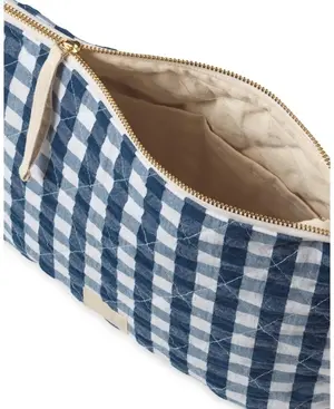 JUNA Baek & Bolge Toiletry Bag - Dark Blue/white