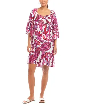 Karen Kane Ruffle Hem Printed Dress - Print