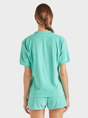 Hunza G Terry Towelling Polo - Mint