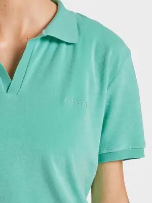 Hunza G Terry Towelling Polo - Mint