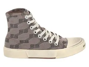 Balenciaga Paris Bb Monogram High-top Sneakers - Grey