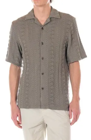 ORIGINAL PAPERBACKS Positano Cabled Knit Camp Shirt