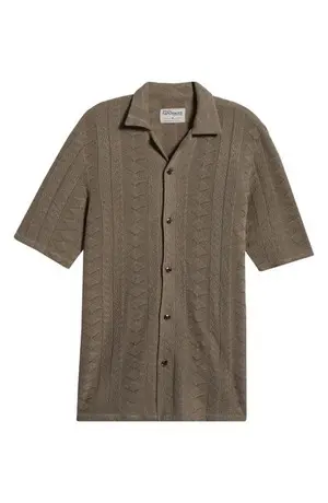 ORIGINAL PAPERBACKS Positano Cabled Knit Camp Shirt