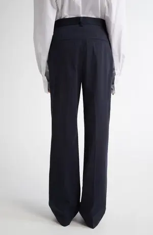 TOTEME Pleated Straight-leg Trousers - Nightfall