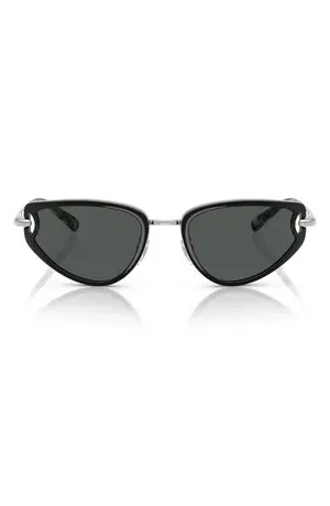 Tory Burch 53mm Cat Eye Sunglasses - Black