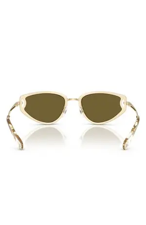 Tory Burch 53mm Cat Eye Sunglasses - Ivory / Ochre