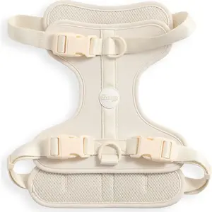THE LICKER STORE Arlo Adjustable Soft Padded No Pull Pet Harness With 3 Buckles And 3 Leash Clips - Almond