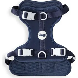 THE LICKER STORE Arlo Adjustable Soft Padded No Pull Pet Harness With 3 Buckles And 3 Leash Clips - Navy