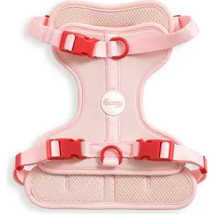 THE LICKER STORE Arlo Adjustable Soft Padded No Pull Pet Harness With 3 Buckles And 3 Leash Clips - Pink