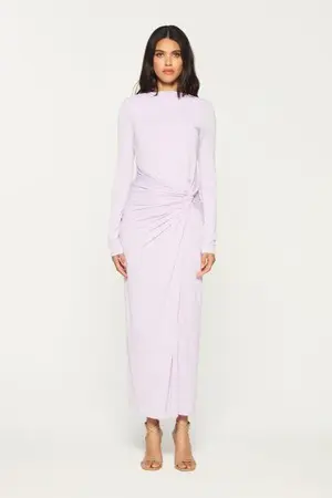 DASKA Athena Twist Maxi Dress - Lilac