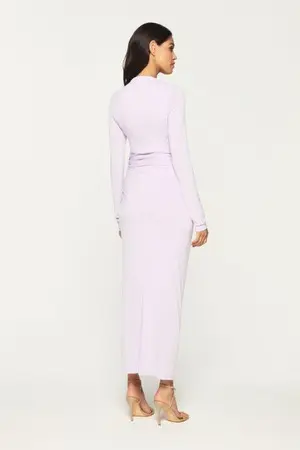 DASKA Athena Twist Maxi Dress - Lilac