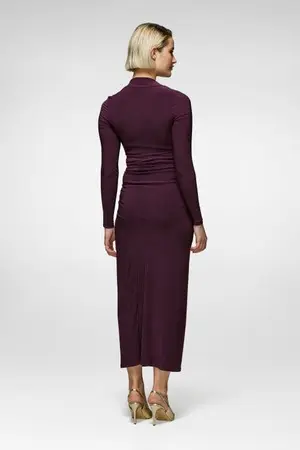 DASKA Athena Twist Maxi Dress - Plum