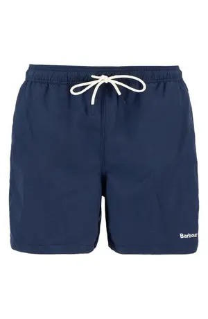 Barbour Staple Logo Swim Trunks - Navy Blue