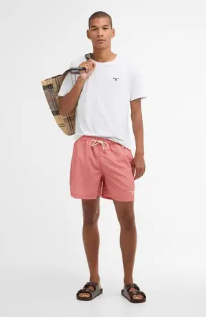 Barbour Shell Swim Trunks - Red