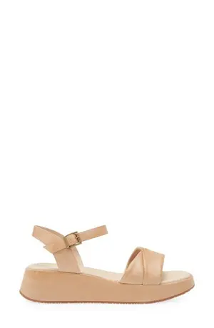 CHOCOLAT BLU Elly Platform Wedge Sandal - Sand Leather
