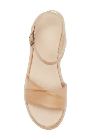 CHOCOLAT BLU Elly Platform Wedge Sandal - Sand Leather