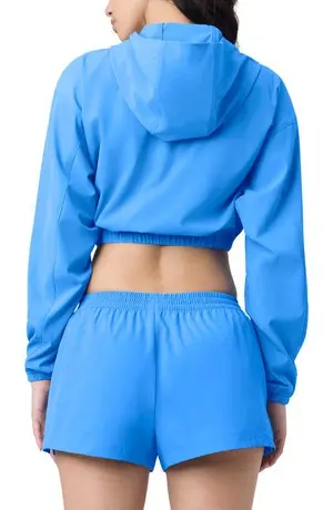 FLORENCE BY MILLS Front Zip Hooded Crop Track Jacket - Regatta