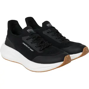 8000KICKS Hemp Runner Sneakers - Black And White