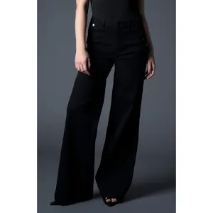 BLUE REVIVAL Selena Recycled Wide Leg Trouser - Black Rinse