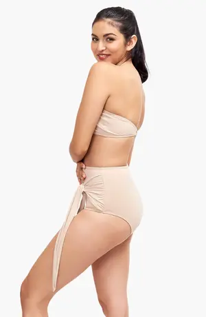 SAUIPE Giovanna Strapless Bikini Top - Camel