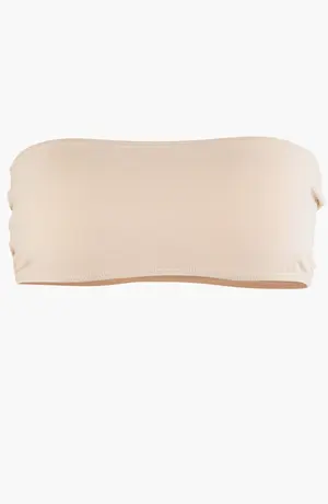 SAUIPE Giovanna Strapless Bikini Top - Camel