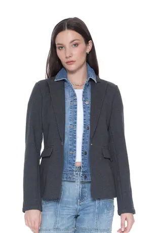 BLUE REVIVAL Helen Blazer With Removable Denim Insert