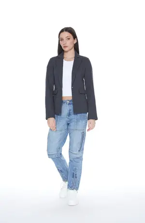 BLUE REVIVAL Helen Blazer With Removable Denim Insert
