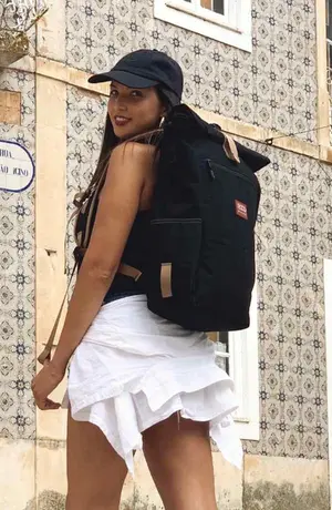 8000KICKS Everyday Backpack - Black / Light Brown
