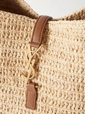 Saint Laurent Le 5 À 7 Bea Small Raffia Shoulder Bag - Neutrals