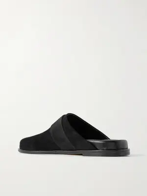 AeydĒ Finja Buckled Suede Mules