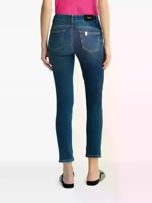 Liu Jo Stud-embellished Cropped Jeans