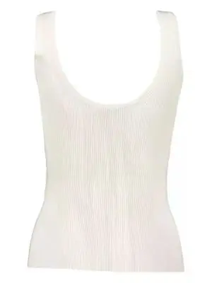 Zimmermann Ribbed Tank Top - White