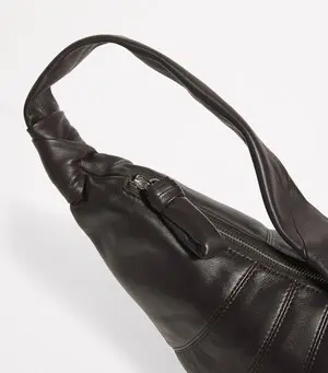 LEMAIRE Medium Nappa Leather Croissant Bag - Brown