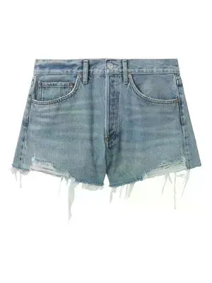 AGOLDE Ripped Denim Shorts - Blue
