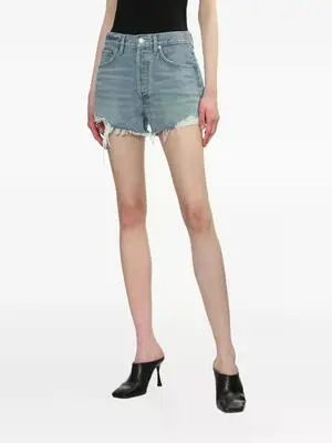 AGOLDE Ripped Denim Shorts - Blue