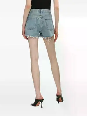 AGOLDE Ripped Denim Shorts - Blue