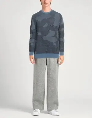 ZANONE Jacquard-knit Crewneck Sweater - Blue