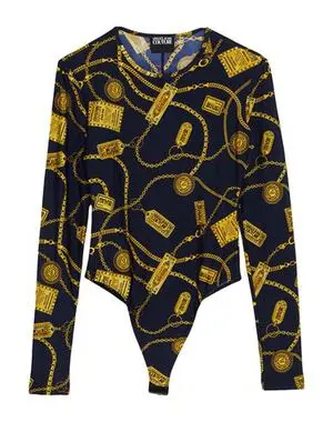 Versace Logo-print Bodysuit - Navy