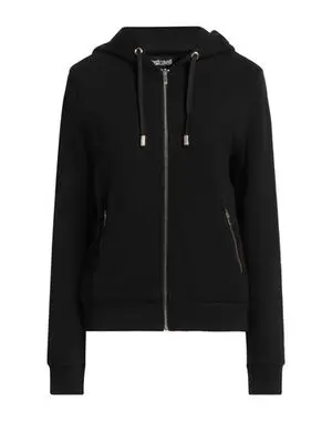 Just Cavalli French Terry Zip-up Hoodie - Black