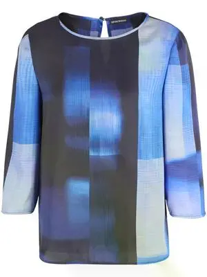 Emporio Armani Colour-block Blouse - Blue