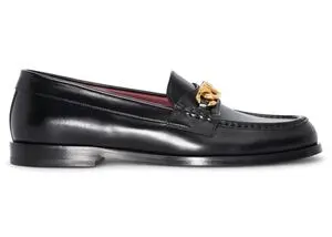 Valentino Garavani Chain V Logo Loafer - Black