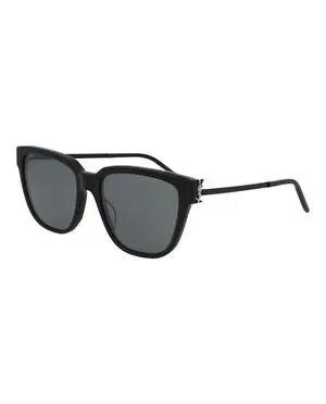 Saint Laurent Cat Eye Sunglasses - Black/silver (slm48s