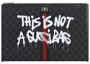 Gucci X Balenciaga The Hacker Project Graffiti Laptop Pouch