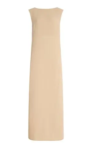 MATTEAU Open-Back Crepe Maxi Dress