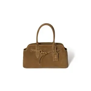 Miu Miu Aventure Suede Bag - Olive Green